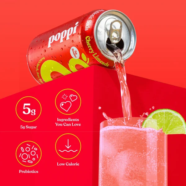 Poppi Prebiotic Soda – Cherry Limeade 12oz (355ml) – American Candy